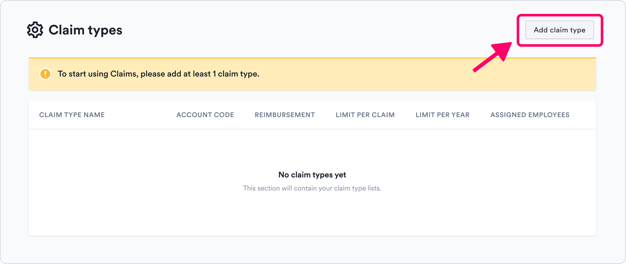 Step 2 - Add and set up a claim type