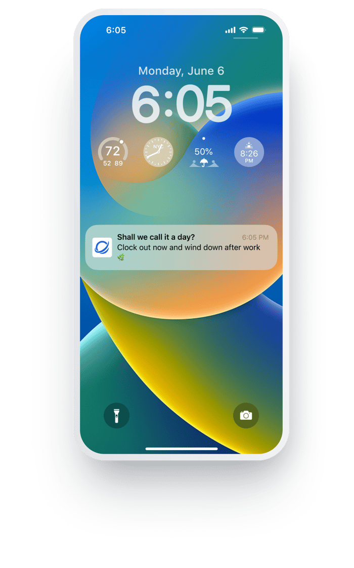 Manage clock in and clock out reminders
